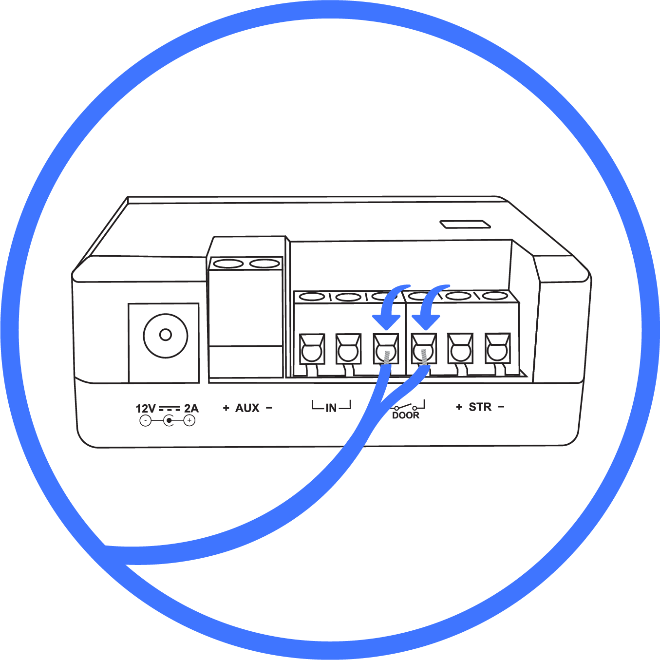 Connecting the Garage Door Control Wire
