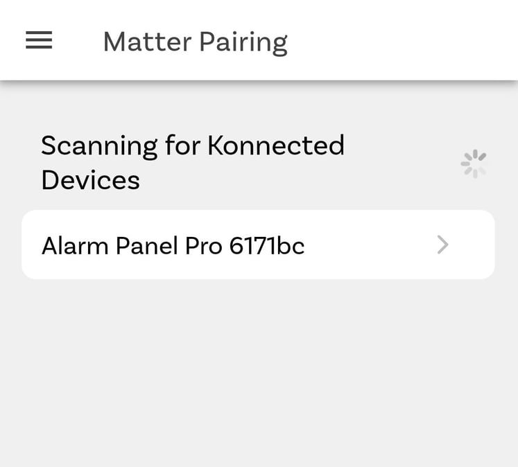 Matter Support (Experimental) for the Alarm Panel Pro