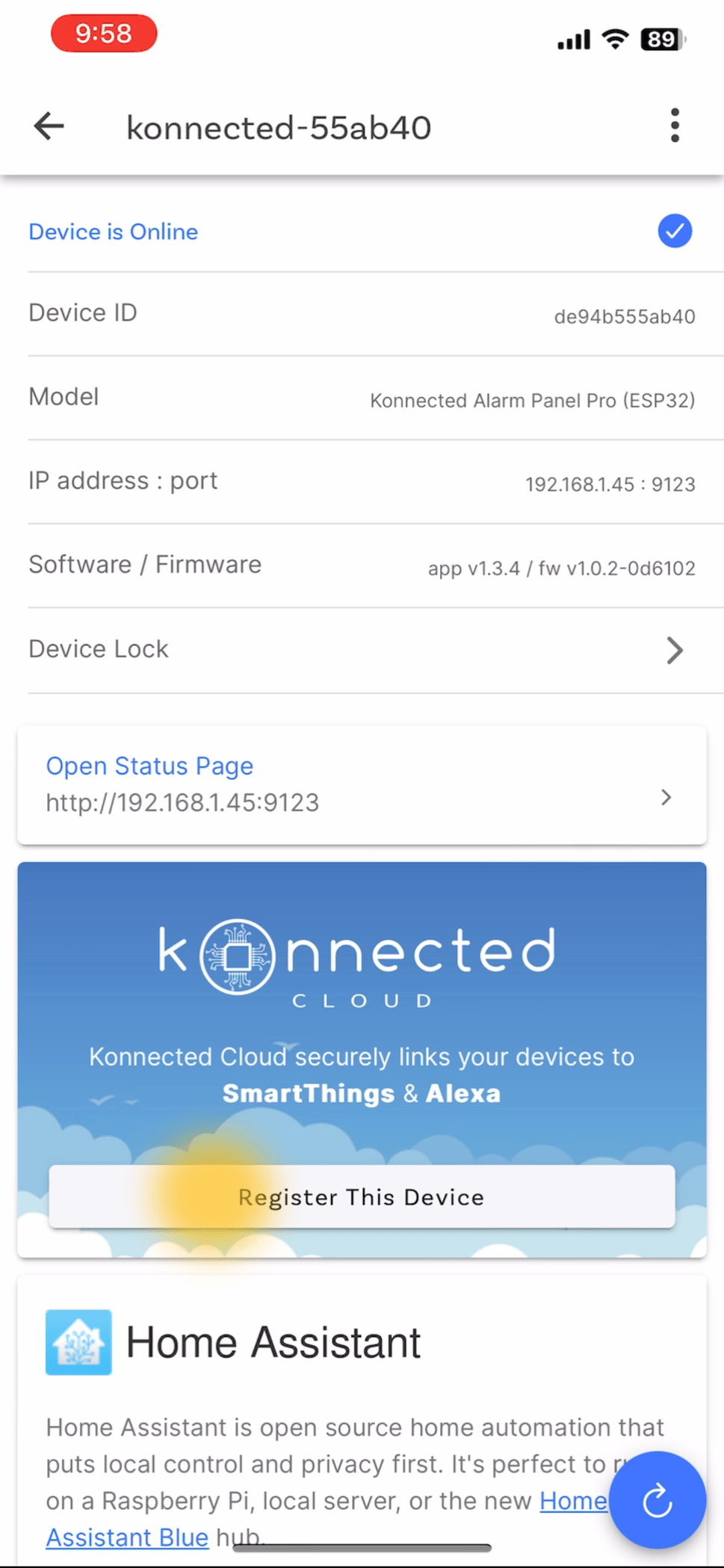 Register Your Device(s) in Konnected Cloud